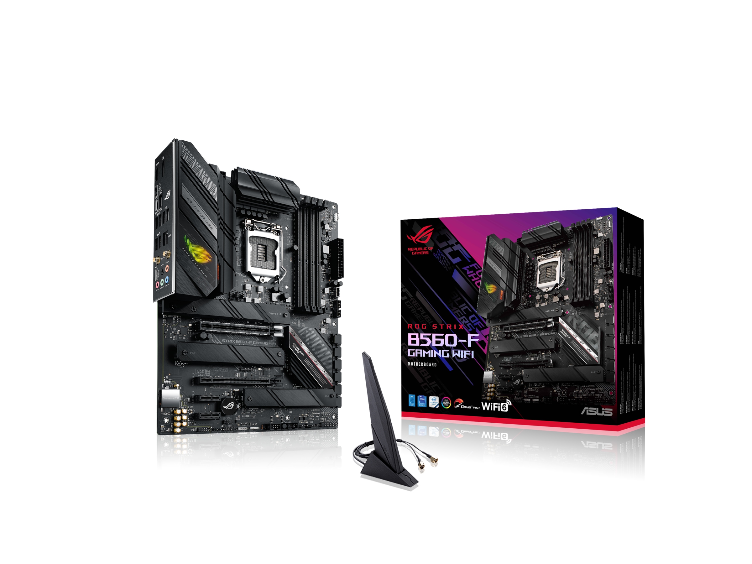Asus ROG Strix B560-F GAMING WIFI, Intel LGA1200, B560, 2xPCI Express, ATX, 4xDDR4, 3xM.2 ...