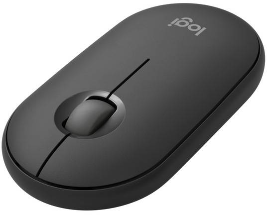 Logitech Pebble Mouse 2 M350s, 4000 dpi, RF/Bluetooth - Grafitgrå